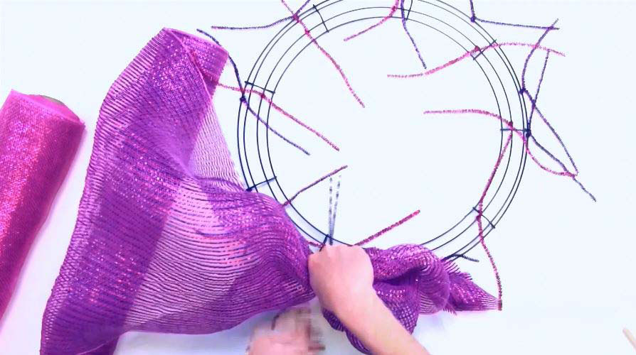 Learn how to make your own Deco Mesh Wreath with tips from Paper Mart