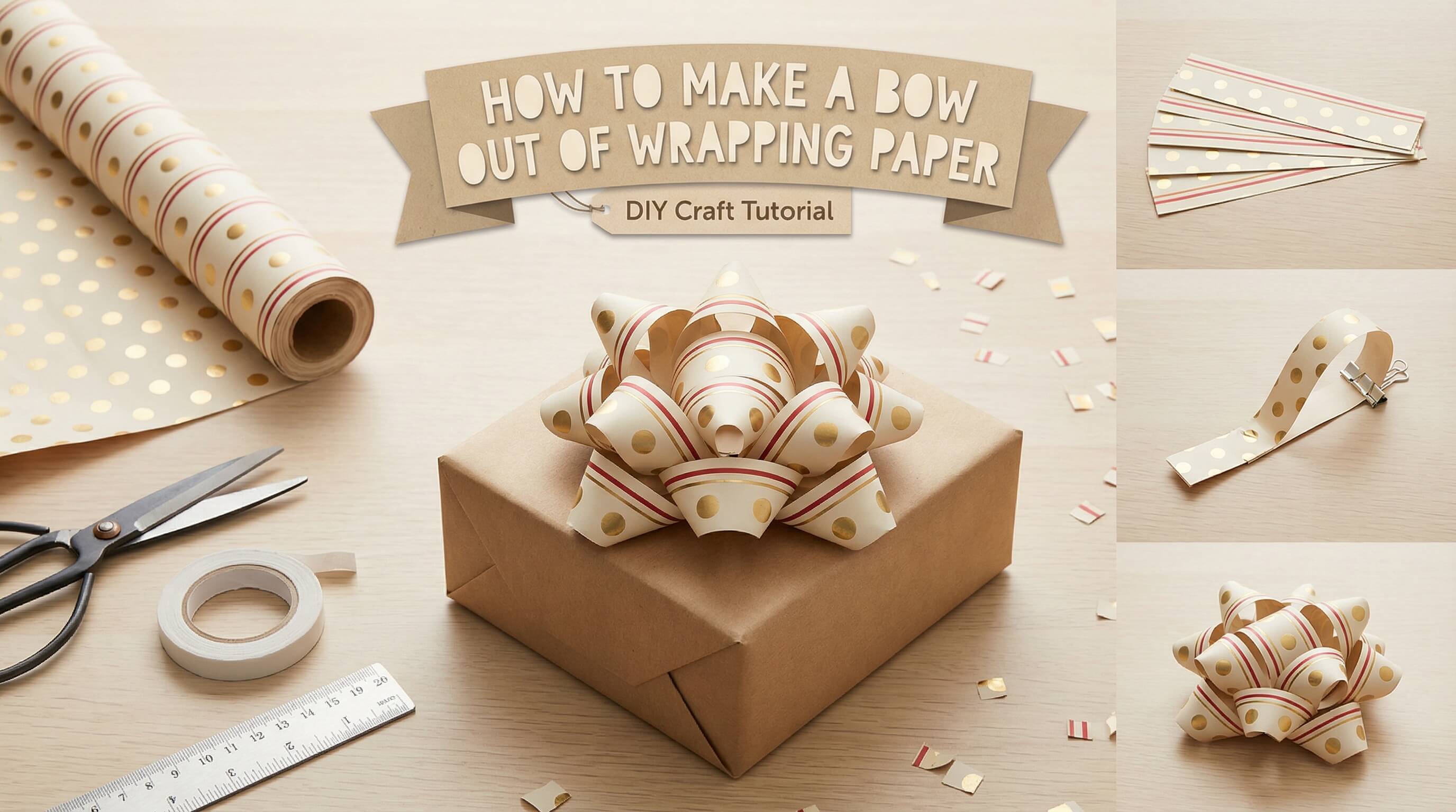 How To Make A Bow Out Of Wrapping Paper | Easy DIY Guide